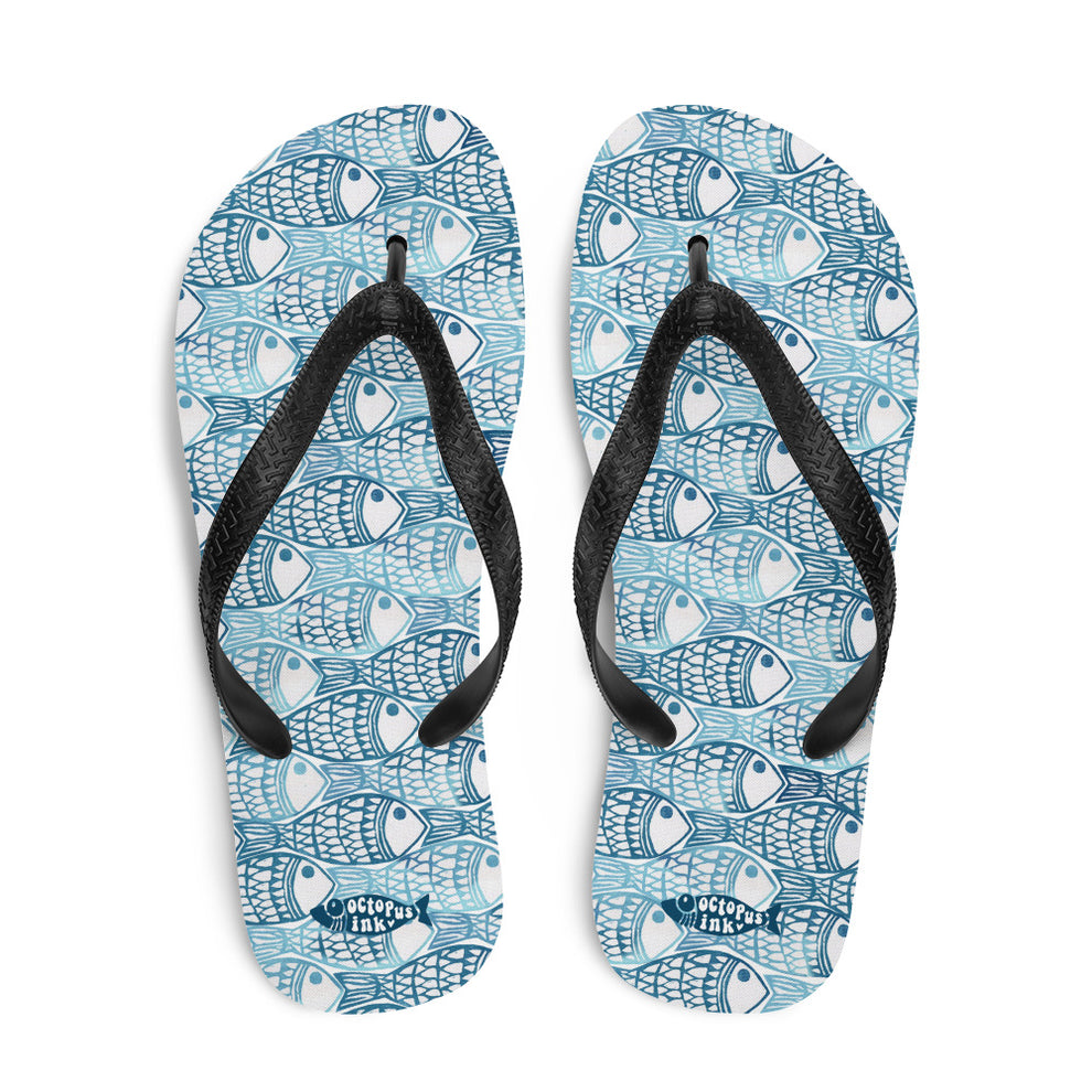 Fish School- Flip Flops – Octopus Ink